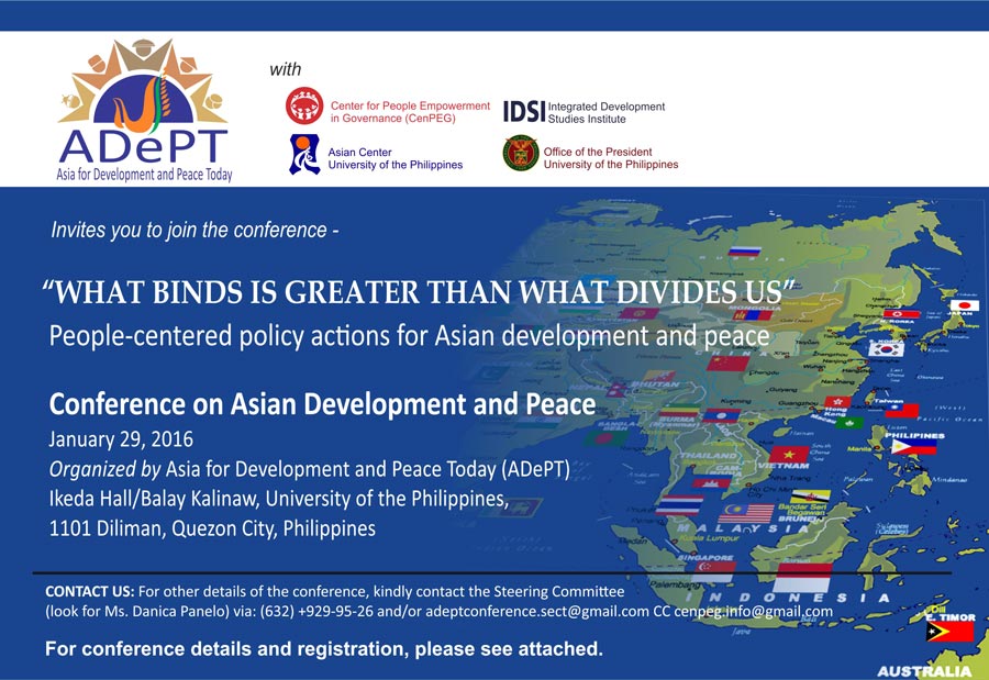 ADePT Conference: People-Centered Policy Actions for Asian Development ...