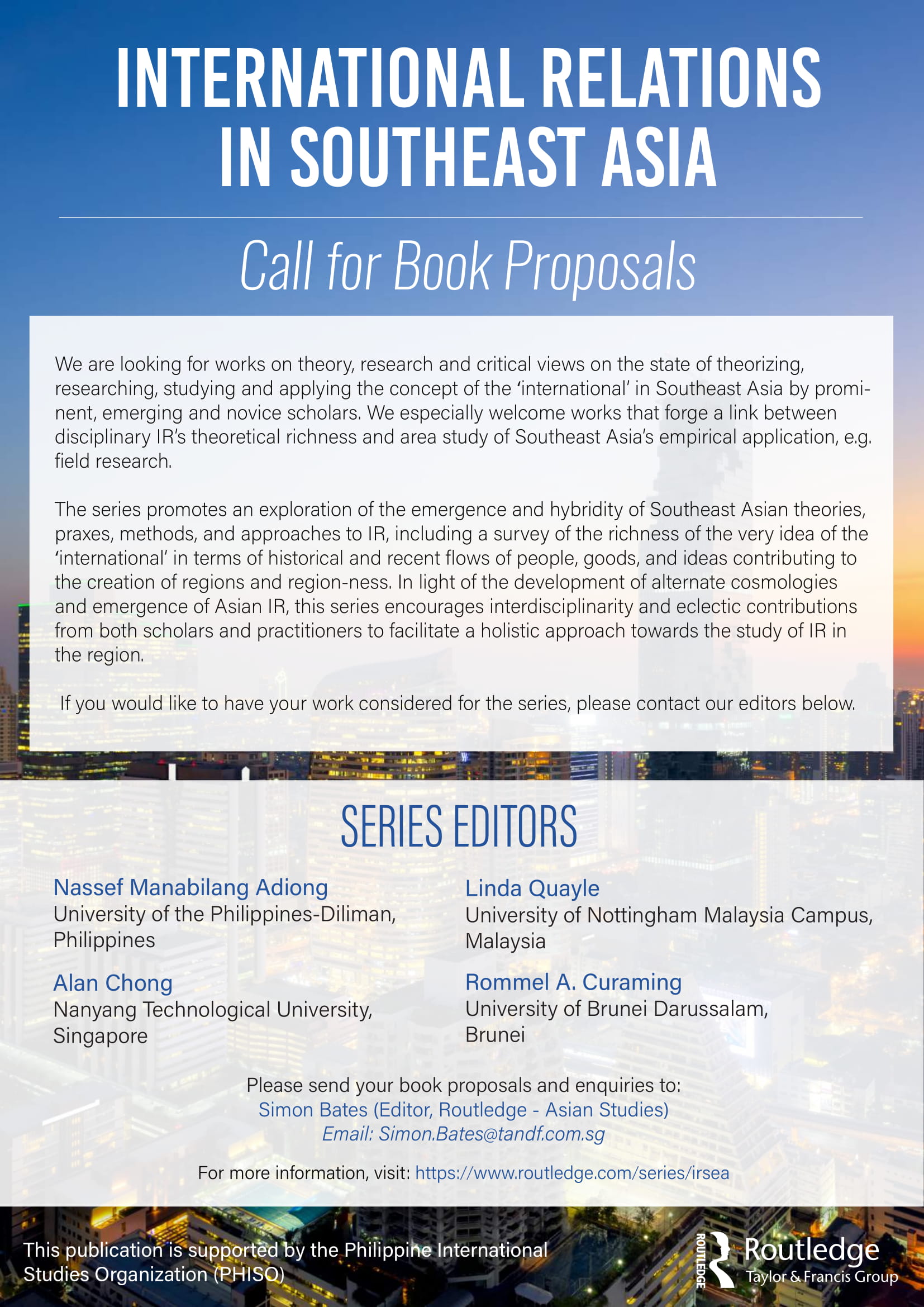 Call for book proposals: International Relations in Southeast Asia ...