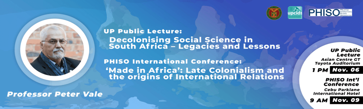 Peter Vale’s public lecture and keynote speech in the Philippines ...
